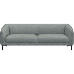 3-Sitzer FLEXLUX "Belle Designsofa, Couch, bequem durch Kaltschaum im Sitz", blau (sky blau), B:218cm H:74cm T:89cm, 62% Polyester/17%Cotton/14%Viscose/7%linen, Sofas, Skandinavisches Design, In hochwertiger Verarbeitung