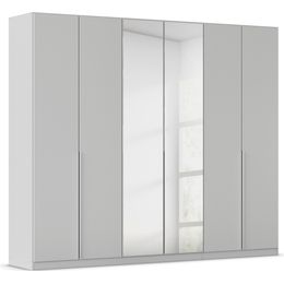 Drehtürenschrank Rauch "Kleiderschrank Schrank Garderobe AGORDO mit Dekor- oder Hochglanzfront" Schränke Gr. B/H/T: 271 cm x 229 cm x 54 cm, 6 St., grau (seidengrau) durchdachte Innenausstattung, in 6 Breiten und 2 Höhen MADE IN GERMANY