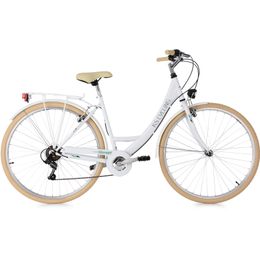 KS-Cycling Cityrad KS CYCLING "Toscana" Fahrräder Gr. 41 cm, 26 Zoll (66,04 cm), weiß (weiß, weiß) für Damen, Kettenschaltung