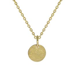 Kette mit Anhänger Celesta "375/- Gelbgold Coin eismatt" Halsketten Gr. 45cm, Gold, Länge: 45 cm Breite: 8.0 mm, gelb Damen