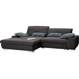 Ecksofa "SO 1200 inkl. Sitztiefen- & R&uuml;ckenverstellung f&uuml;r hohen Sitzkomfort", braun (graubraun gba 34), B:276cm H:89cm T:198cm, 100% Polyester, SET ONE BY Musterring, Sofas, Ecksofa, wahlweise mit Bettfunktion und Stauraum, L-Form, auch in Cord Bezug, Topseller