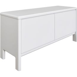 Kommode Home Affaire "Luven", weiß, B:98cm H:48cm T:34cm, Massivholz, Sideboards, zertifiziertes Massivholz, mit 2 Schubkasten