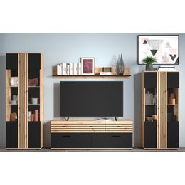 TV-Schrank Inosign "SOLEA TV-Schrank" Schränke Gr. B/H/T: 168cm x 59,9cm x 38cm, Soft Close/Soft Open, Basisausführung, schwarz (braun/schwarz)