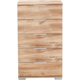 Schubkastenkommode wimex "Easy" Sideboards Gr. B/H/T: 49 cm x 102 cm x 41 cm, 5 St., braun (plankeneichefarben) mit 5 Schubladen