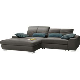 Ecksofa "SO 1200 inkl. Sitztiefen- & R&uuml;ckenverstellung f&uuml;r hohen Sitzkomfort", grau (quarzgrau gdu 19), B:276cm H:89cm T:198cm, 100% Polyester, SET ONE BY Musterring, Sofas, Ecksofa, wahlweise mit Bettfunktion und Stauraum, L-Form, auch in Cord Bezug, Topseller