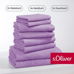 Handtuch Set s.Oliver "s. Oliver, besonders weich und saugfähig" Handtücher (Packung) Gr. 8 St., lila 2 Gästetücher 30x50, 4 Handtücher 50x100, Duschtücher 70x140