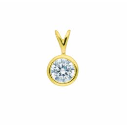 Adelia´s Ketten-Anhänger ADELIA´S "Damen Goldschmuck 333 Gold Anhänger mit Zirkonia Ø 6 mm" Schmuckanhänger Gr. mit Zirkonia, Gelbgold 333, goldfarben (gold) Damen 333 Gold mit Zirkonia Goldschmuck für