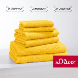 Handtuch Set s.Oliver "s. Oliver, besonders weich und saugfähig" Handtücher (Packung) Gr. 6 St., gelb 2 Gästetücher 30x50, Handtücher 50x100, Duschtücher 70x140