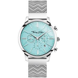 Chronograph Thomas Sabo "ARIZONA SPIRIT" Armbanduhren silberfarben Herren Quarzuhr, Armbanduhr, Herren, Datum, Stoppfunktion, Hämatit-Steine