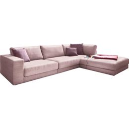 Ecksofa 3C CANDY "Enisa II L-Form", rot (rosenholz), B:325cm H:86cm T:222cm, Korpus/Basismaterial: 100% Polyester. Sitzfl&auml;che: 100% Polyester, Sofas, Ecksofa, bestehend aus Modulen, daher auch individuell aufstellbarbar