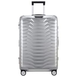 Hartschalen-Trolley Samsonite "PROXIS ALU, 69cm" Gr. B/H/T: 47 cm x 69 cm x 28 cm 71 l, silberfarben (aluminium) Koffer Reisekoffer, Koffer-mittelgroß, Koffer, TSA-Zahlenschloss