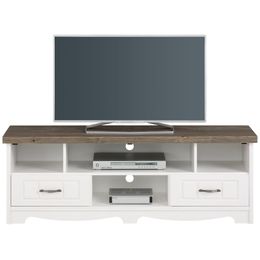 TV-Board Home Affaire Sideboards Gr. B/H/T: 148cm x 52,5cm x 37cm, grau (weiß/grau)