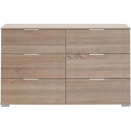 Schubkastenkommode wimex "Easy" Sideboards Gr. B/H/T: 130 cm x 83 cm x 41 cm, 6 St., braun (struktureichefarben hell)