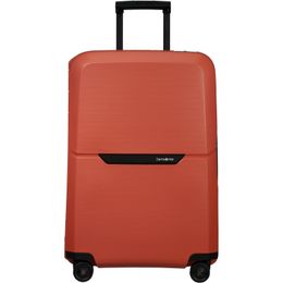 Hartschalen-Trolley Samsonite "MAGNUM ECO, 75 cm" Gr. B/H/T: 51cm x 75cm x 32cm 104 l, orange (maple orange) Koffer groß aus recyceltem Material; Made in Europe TSA-Zahlenschloss