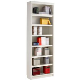 Bücherregal Home Affaire "Soeren" Regale Gr. H/T: 220 cm x 29 cm, 7 St., weiß in 2 Höhen und Tiefen, mit viel Stauraum