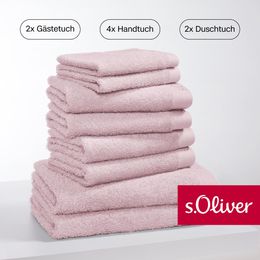 Handtuch Set s.Oliver "s. Oliver, besonders weich und saugfähig" Handtücher (Packung) Gr. 8 St., rosa (rose) 2 Gästetücher 30x50, 4 Handtücher 50x100, Duschtücher 70x140