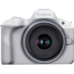 Canon Systemkamera "EOS R50 + RF-S 18-45mm F4.5-6.3 IS STM Kit", Fotokameras, weißB:11,63cm H:8,55cm T:6,88cm