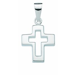 Adelia´s Kette mit Anhänger ADELIA´S "925 Silber Kreuz Anhänger" Halsketten Gr. Silber 925 (Sterlingsilber), silberfarben (silber) Damen Schmuckset - Set mit Halskette