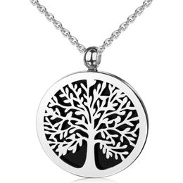 Kette mit Anhänger Firetti "Schmuck Geschenk Silber 925 Halsschmuck Halskette Ankerkette Baum" Halsketten Gr. Silber 925 (Sterlingsilber), Länge: 45 cm Breite: 1,1 mm, schwarz (silberfarbenschwarz) Damen Made in Germany - mit Perlmutt