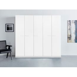 Drehtürenschrank Rauch "Kleiderschrank Schrank Garderobe TOPSELLER OTELI inkl. Inneneinteilung" Schränke Gr. B/H/T: 226cm x 210cm x 54cm, Ohne Spiegel, weiß mit 3 Innenschubladen extra Böden optional Spiegel MADE IN GERMANY