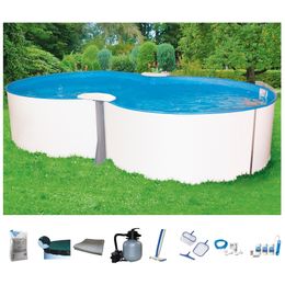 Achtformpool MY POOL BWT "PREMIUM" Schwimmbecken Gr. B/H/L: Breite 360 cm x Höhe 135 cm x Länge 625 cm, 24000 l, weiß Tiefe 1,35 m, in versch. Größen erhältlich