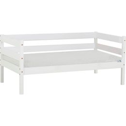 Einzelbett Hoppekids "ECO Comfort Kinderbett, Kiefer Massivholz, Jugendbett inkl. Rollrost" Betten Gr. Ohne Absturzsicherung, Liegefläche B/L: 70 cm x 160 cm Betthöhe: 65 cm, H2/H3, Komfortschaummatratze, weiß 70x160 cm, wahlweise in verschieden Farben Matratze Absturzsicherung