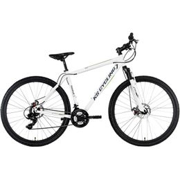 KS-Cycling Mountainbike KS CYCLING "Heist" Fahrräder Gr. 51cm, 29 Zoll (73,66cm), weiß (weiß-grün-dunkelgrau) für Damen und Herren, Kettenschaltung