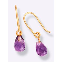 Paar Ohrhänger Lady Ohrringe Gr. Amethyst ct, goldfarben (gelbgold 375) Damen