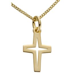 Kreuz-Anhänger Firetti "Schmuck Geschenk Gold 333 Halsschmuck Anhänger für Halskette Kreuz" Schmuckanhänger Gr. Gelbgold 333, 0,25 g, goldfarben (gelbgoldfarben) Damen