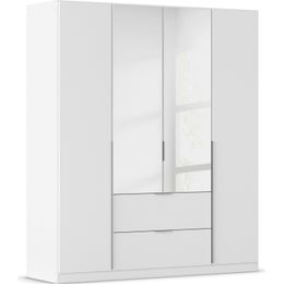 Drehtürenschrank Rauch "Kleiderschrank Schrank Garderobe AGORDO mit Dekor- oder Hochglanzfront" Schränke Gr. B/H/T: 181 cm x 210 cm x 54 cm, 4 St., weiß (alpinweiß) mit Außenschubkästen, in 6 Breiten und 2 Höhen MADE IN GERMANY