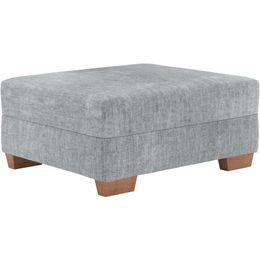 Hocker Home Affaire "DuraSpring" Gr. B/H/T: 98 cm x 44 cm x 82 cm, Veloursstoff, silberfarben (dolce 14 silver) Mit DuraSpring-Taschenfederkern, bis 140 kg belastbar