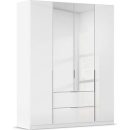 Drehtürenschrank Rauch "Kleiderschrank Schrank Garderobe AGORDO mit Dekor- oder Hochglanzfront" Schränke Gr. B/H/T: 181 cm x 229 cm x 54 cm, 4 St., weiß (alpinweiß, hochglanz weiß) mit Außenschubkästen, in 6 Breiten und 2 Höhen MADE IN GERMANY