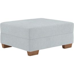 Hocker Home Affaire "DuraSpring" Gr. B/H/T: 98cm x 44cm x 82cm, Microfaser, grau (novaclean avanti 3 silver) Mit DuraSpring-Taschenfederkern, bis 140 kg belastbar