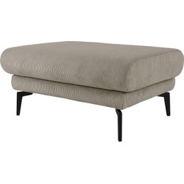 Hocker DIE PLANBAR "MP-IN23147-XLHo" Gr. B/H/T: 94 cm x 45 cm x 71 cm, Cord, grau (stone) Sitzhocker Polsterhocker stylische Metallfüße mit Bodenfreiheit, moderner Feincord-Bezug