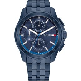 Multifunktionsuhr Tommy Hilfiger "WALKER" Armbanduhren blau Herren Quarzuhr, Armbanduhr, Herrenuhr, Datum, Edelstahlarmband