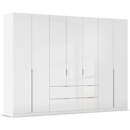 Drehtürenschrank Rauch "Kleiderschrank Schrank Garderobe AGORDO mit Dekor- oder Hochglanzfront" Schränke Gr. B/H/T: 315 cm x 229 cm x 54 cm, 7 St., weiß (alpinweiß, hochglanz weiß) mit Außenschubkästen, in 6 Breiten und 2 Höhen MADE IN GERMANY