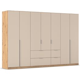 Drehtürenschrank Rauch "Kleiderschrank Schrank Garderobe AGORDO mit Dekor- oder Hochglanzfront" Schränke Gr. B/H/T: 315 cm x 210 cm x 54 cm, 7 St., braun (eiche artisan, champagner) mit Außenschubkästen, in 6 Breiten und 2 Höhen MADE IN GERMANY