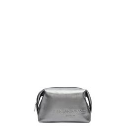 Kosmetiktasche Liebeskind Berlin "Pouchette Beauty S ELVIRA SILVER STONE" Gr. B/H/T: 18 cm x 11 cm x 10,5 cm, silberfarben (silver stone) Damen Taschen