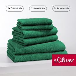 Handtuch Set s.Oliver "s. Oliver, besonders weich und saugfähig" Handtücher (Packung) Gr. 6 St., grün 2 Gästetücher 30x50, Handtücher 50x100, Duschtücher 70x140