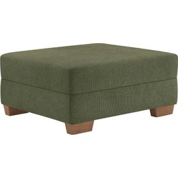 Hocker Home Affaire "II" Gr. B/H/T: 98 cm x 44 cm x 82 cm, Microfaser 1, grün (memphis 12 green) Mit Federkern, wahlweise mit DuraSpring-Taschenfederkern