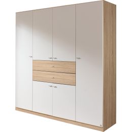 Drehtürenschrank Rauch "Landsberg" Schränke Gr. B/H/T: 181 cm x 197 cm x 54 cm, 6 St., weiß (eiche sonoma, weiß) mit praktischen Türen und Schubkästen