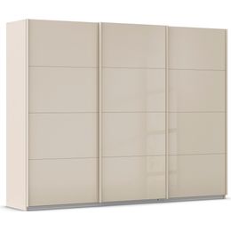 Schwebetürenschrank Rauch "Kleiderschrank Schrank Garderobe AGORDO mit Glasfront" Schränke Gr. B/H/T: 271 cm x 210 cm x 62 cm, 3 St., beige (champagner, glas champagner) durchdachte Innenausstattung, in 4 Breiten und 2 Höhen MADE IN GERMANY