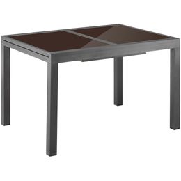 Gartentisch Merxx "Amalfi" Tische Gr. B/H/T: 90 cm x 75 cm x 120 cm, Tisch ausziehbar von 120cm - 180cm, grau (anthrazit) je nach Variante auf 180-240cm ausziehbar