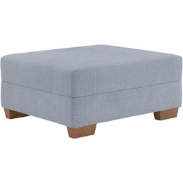 Hocker Home Affaire "DuraSpring" Gr. B/H/T: 98cm x 44cm x 82cm, Microfaser, blau (memphis 1676 grau) Mit DuraSpring-Taschenfederkern, bis 140 kg belastbar