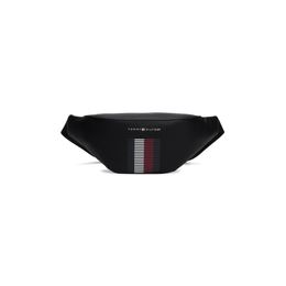 Bauchtasche Tommy Hilfiger "Men TH FOUNDATION PIQUE BUMBAG Waistbag" Gr. B/H/T: 40 cm x 15 cm x 10 cm, schwarz (black) Damen Taschen Tasche Herren Gürteltasche