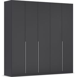 Drehtürenschrank Rauch "Kleiderschrank Schrank Garderobe AGORDO mit Dekor- oder Hochglanzfront" Schränke Gr. B/H/T: 226 cm x 229 cm x 54 cm, 5 St., grau (graumetallic) durchdachte Innenausstattung, in 6 Breiten und 2 Höhen MADE IN GERMANY