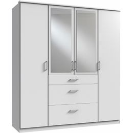 Kleiderschrank wimex "Click" Schränke Gr. B/H/T: 180cm x 199cm x 58cm, 4 St., weiß Drehtürenschrank Kleiderschrank Schränke mit Spiegel