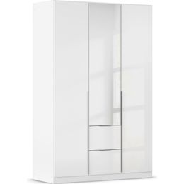 Drehtürenschrank Rauch "Kleiderschrank Schrank Garderobe AGORDO mit Dekor- oder Hochglanzfront" Schränke Gr. B/H/T: 136 cm x 210 cm x 54 cm, 3 St., weiß (alpinweiß, hochglanz weiß) mit Außenschubkästen, in 6 Breiten und 2 Höhen MADE IN GERMANY