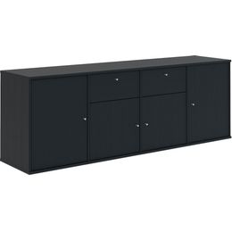 Sideboard HAMMEL FURNITURE "Mistral, Hochwertig Schrank, hängend/stehend montierbar" Sideboards Gr. B/H/T: 177 cm x 61 cm x 42 cm, 2 St., schwarz (schwarz gebeizt) mit Türen und Schubladen, B: 177 cm, anpassungsbar Designmöbel