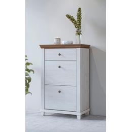 Kommode Home Affaire "Evora" Sideboards Gr. B/H/T: 71,3 cm x 113 cm x 42 cm, abisko ash-lefkas eiche/abisko ash, 1 St., braun (abisko ash, lefkas eiche, abisko ash)